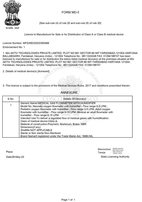 CDSCO – Aktiv Technologies